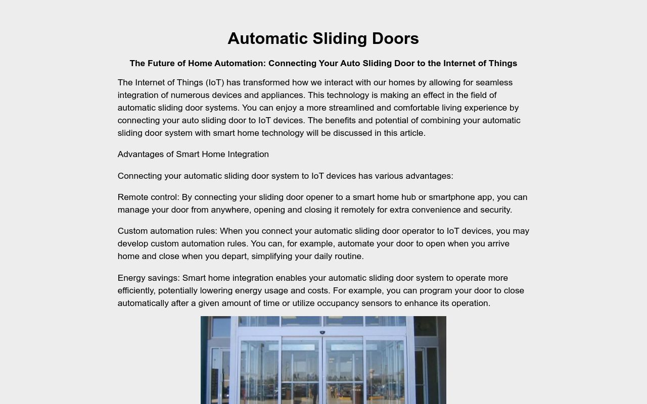 Automatic Sliding Doors